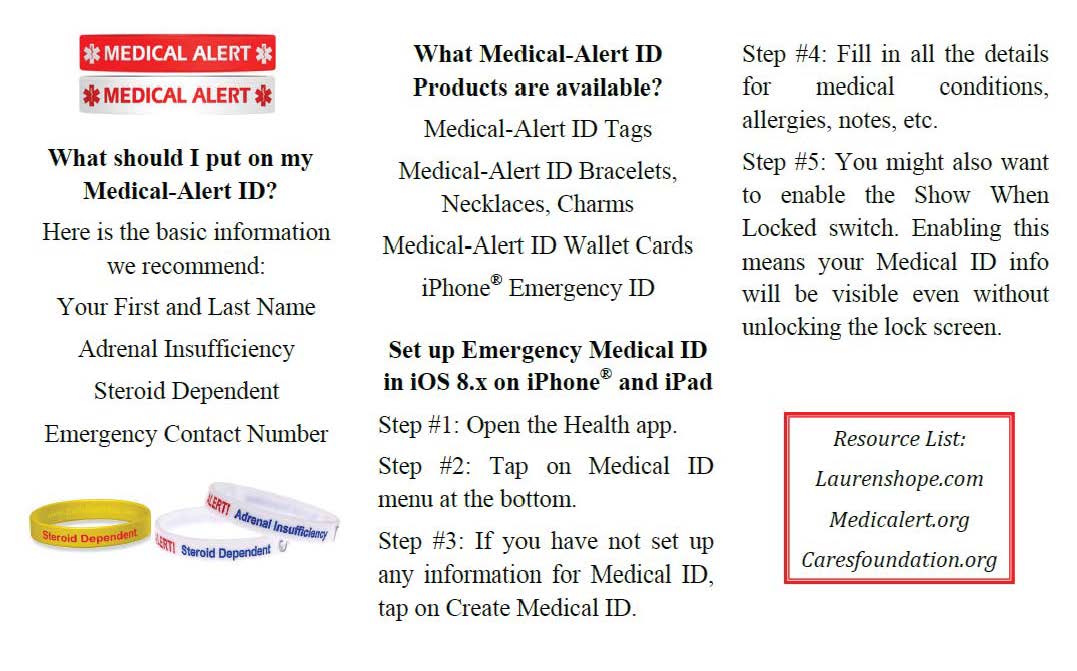 Medical Alert IDs – CAH Kids